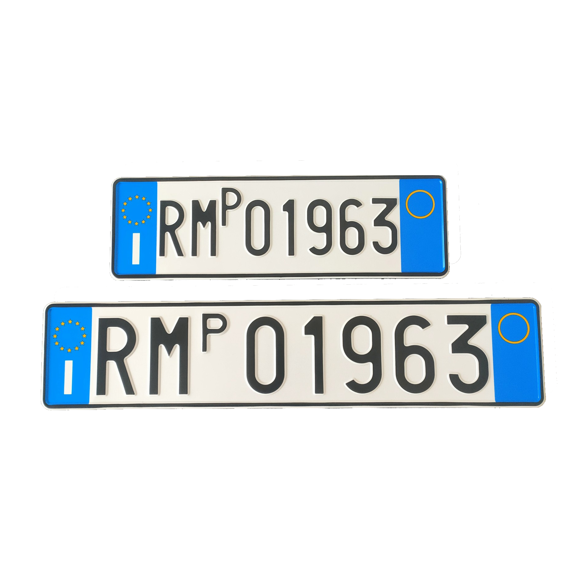 KIT Completo Targa Prova Replica su lastra Europea - Targhe Storiche